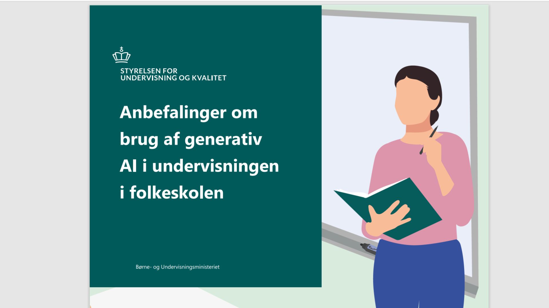 Syv anbefalinger til brug af generativ AI i folkeskolen